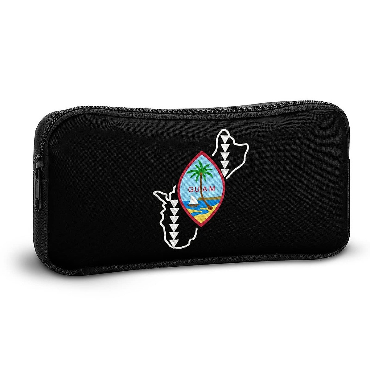 Guam Flag Seal Pencil Case Pencil Pouch Coin Pouch Cosmetic Bag Office Stationery Organizer