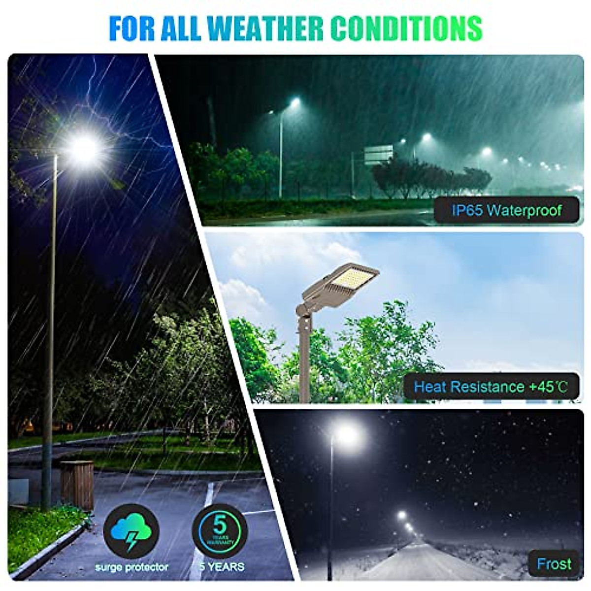 150W LED Parking Lot Area Lights with Photocell 21000LM 650W MH Equiv UL DLC lP65 5000K Dusk to Dawn Street Light Outdoor LED Shoebox Pole Light for Back Yard Roadway Tennis Court Fixture Slip Fitter