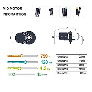 BAFANG BBS02 BBSHD 48V 750W 1000W Mid Drive Motor Kit Electric Bicycle Conversion Kits 8fun eBike Central Engine with Display for Mountain Bike Road Bike