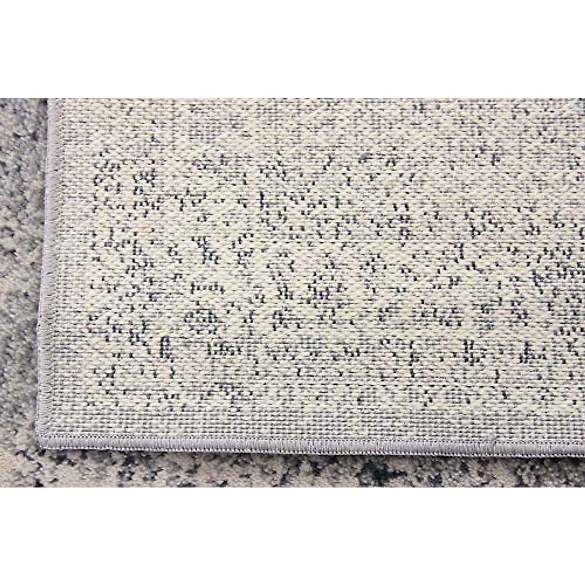 Unique Loom Chateau Collection Distressed, Textured, Vintage, Border, Rustic, Traditional Area Rug, 2 ft 2 in x 6 ft 7 in, Navy Blue/Beige