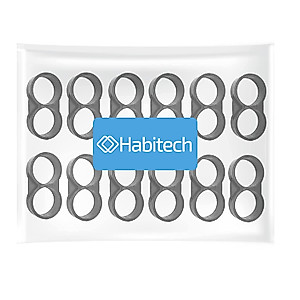 Habitech 1/2" Figure 8 End Cap Plug Irrigation Fittings (12 Pack) - Drip Line Plug Closures compatible with Rain Bird and Most 1/2" Irrigation Tubing or Sprinkler Systems