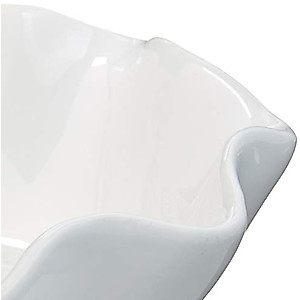 Mud Pie Salsa Ceramic Dip Cup Set, Nacho, White & Silver