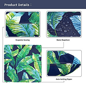 TWLEAR Outdoor Throw Pillow Covers 18”x18”, Decorative Pillow Covers for Patio Furniture, Modern Cushion Cases for Garden Couch Home Sofa Bed Office Chair, Pack of 2, Hanalei Lagoon