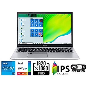 Acer Newest Aspire 5 Laptop -15.6" FHD IPS - 11th Intel i5-1135G7 - Iris Xe Graphics - 36GB DDR4 - 2TB SSD - Fingerprint - WiFi 6 - Backlit Keyboard - Numpad - RJ-45 - Windows 10 Pro w/ 32GB USB
