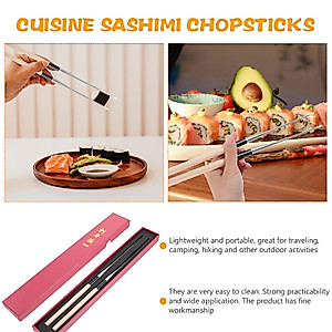 DOITOOL 2pcs Sushi Chopstick Sashimi Chopsticks Point Head Japanese Chopsticks Japanese Sushi Chef Tableware for Home Kitchen Restaurant 150mm