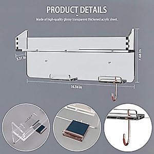 HeyMoonTong Storage Holder for Dyson Airwrap Complete Styler, Transparent Acrylic Wall Mount Bracket Stand Storage Rack Organizer for Dyson Airwrap Attachments, Space Organizer for Bathroom Bedroom Washroom