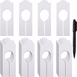 WILLBOND 20 Pack Clothing Rack Dividers Closet Dividers Rectangular Blank Hanging Clothes Dividers for Closet Cloth Home Store