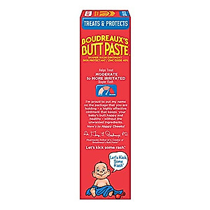 Boudreaux's Butt Paste Maximum Strength Diaper Rash Cream, Ointment for Baby, 4 oz Tube