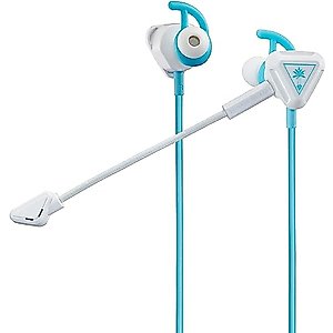 Turtle Beach Battle Buds In-Ear Gaming Headset for Mobile & PC with 3.5mm, Xbox Series X/S, Xbox One, PS5, PS4, PlayStation, Switch – Lightweight, In-Line Controls - White/Teal