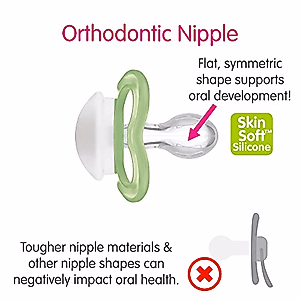 MAM Air Baby Pacifier, for Sensitive Skin, Sterilizer Case,Unisex, 16+ Months (Pack of 2)