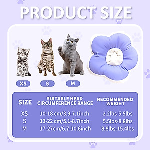 Adjustable Petal Cat Cone Collar Soft, Cute Waterproof Elizabethan Recovery Collar for Kittens and Small Dogs, Anti-Bite Lick Wound Healing Protective Neck Cone After Surgery Collar for Small Pets