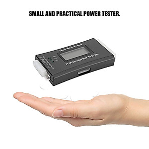 20/24 4/6/8 Pin Computer PC Power Supply Tester with LCD Display and Buzzer for ATX, ITX, BTX, PCI E, SATA, HDD