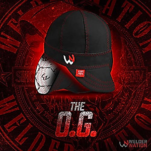 Welder Nation 8 Panel Welding Cap, 100% Cotton, Duck Canvas Exterior, Protective, Durable Men’s Hats with No Unicorn Peak for Welding, Heavy-Duty Jobs - Premium, Comfortable Welder Hat - 10 oz, 7 1/4