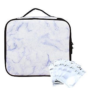 GEEDUD Smell Proof Bag with Combination Lock (Marble Purple)
