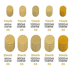 Bowl Sander Kit, Sanding Block, Wood Lathe Tools with 50Pcs Hook & Loop Sanding Discs+ 1" & 2" Backing Plates and Foam Interface Pads, 13" Long Hardwood Handle and Dual Bearing Head for Woodworking