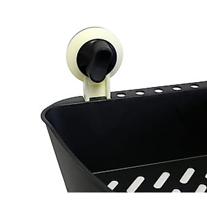 Dependable Industries inc. Essentials Triangle Corner Caddy Shelf For Bathroom Showers and Bath With 2 Vacuum Hanger Suction Cups For Ceramic Tile Glass Smooth Surfaces (Gray)