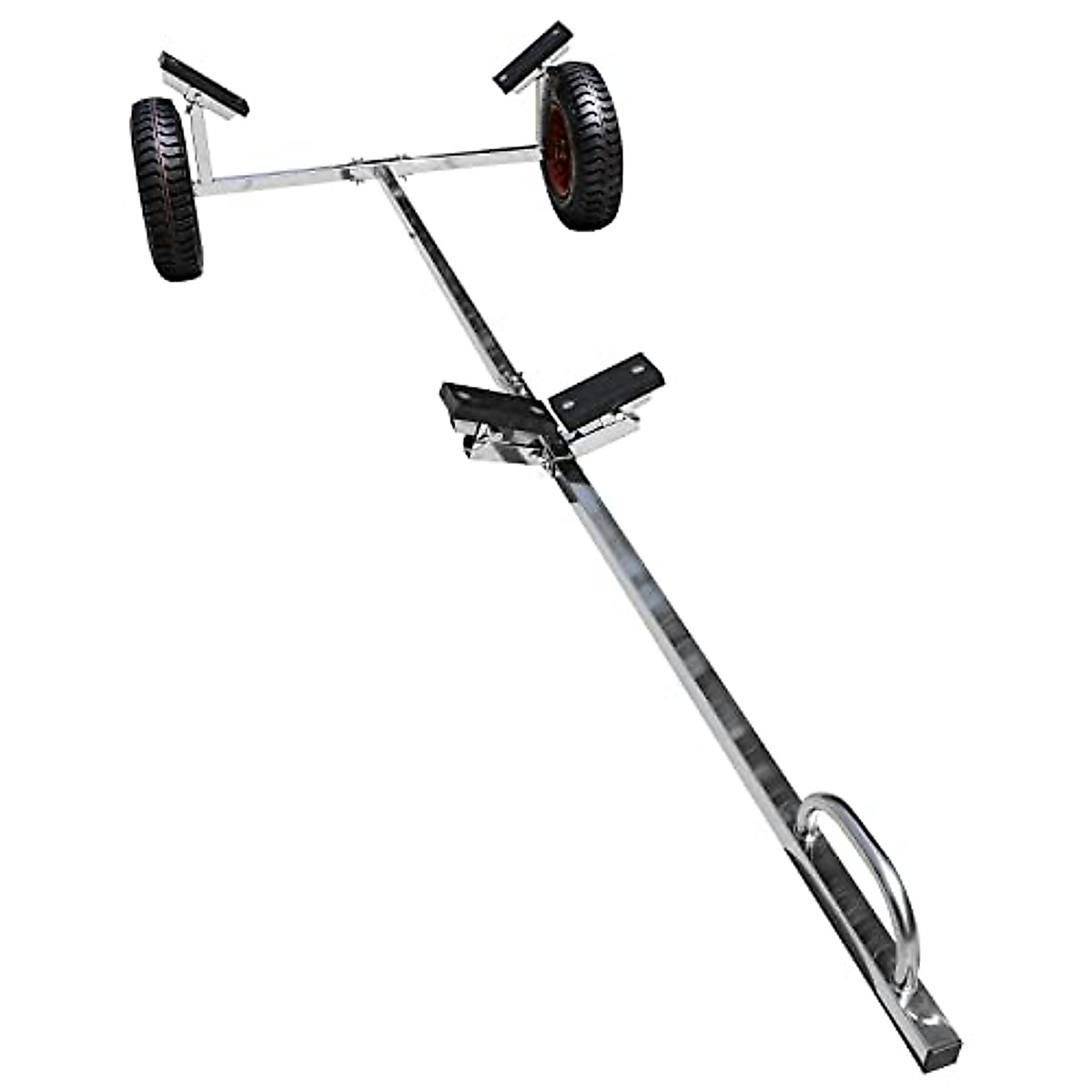 BRIS Stainless Steel Boat Launching Wheels Hand Dolly for Small Inflatable Boat Trailer