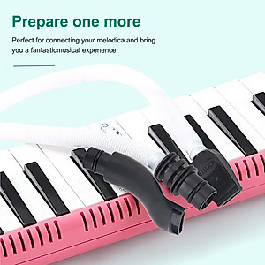 Melodica Tube, 57cm Long Flexible Plastic Pianica Tube Melodica Mouthpiece with a Black Mouthpiece Melodica Replacement Tube Melodica Melodica Hose