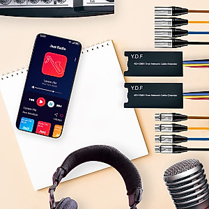 Y.D.F 3.3 Ft 4 CH Multi Network Snake Receiver Over Ethercon Cable XLR Snake Box Extender for Stage Lighting and Recording Studio- XLR/AES/DMX Channel Over Cat5E/Cat6/Cat7 Cable (1 Male+1 Female