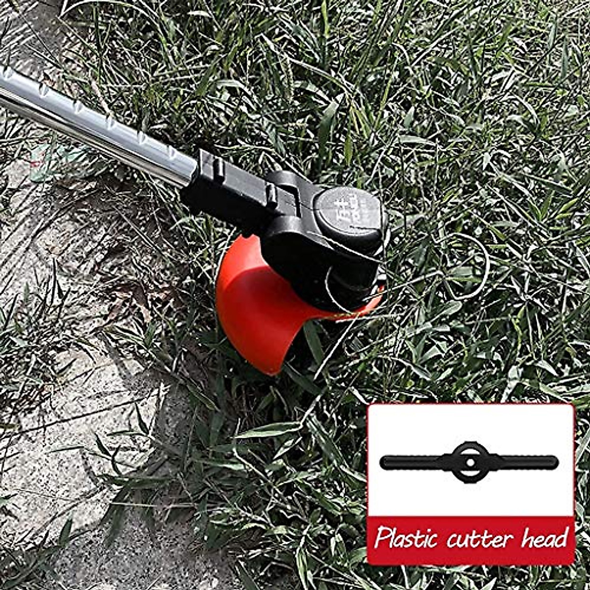 FGHTH Cordless Grass Trimmer Lawn Mower Electric Garden Handheld Strimmer with 48V Lithium-Ion Battery, 8 Blades