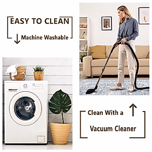 SunNewt Area Rug Living Room Rug 5'x 7' Non-Slip Washable Rug Stain Resistant Bedroom Rug Low Plie Entryway Rug Pale Grey