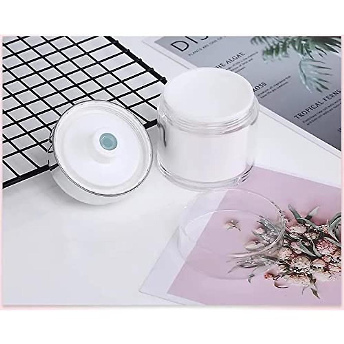 Cream Jar Vacuum Bottle Small, Lotion Dispenser With Pump, Travel Containers For Lotions And Creams Leak Proof, Airless Pump Bottles For Toiletries Cosmetic Container (30ml*3pcs)