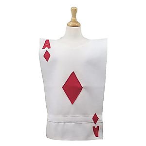 Ace Playing Card Costume Tunic (Hearts, Spades, Clubs or Diamonds) Alice in Wonderland/Card Soldier - Baby, Toddler, Kids, Teen, Adult and Plus Sizes Available (Kids 4-9y)