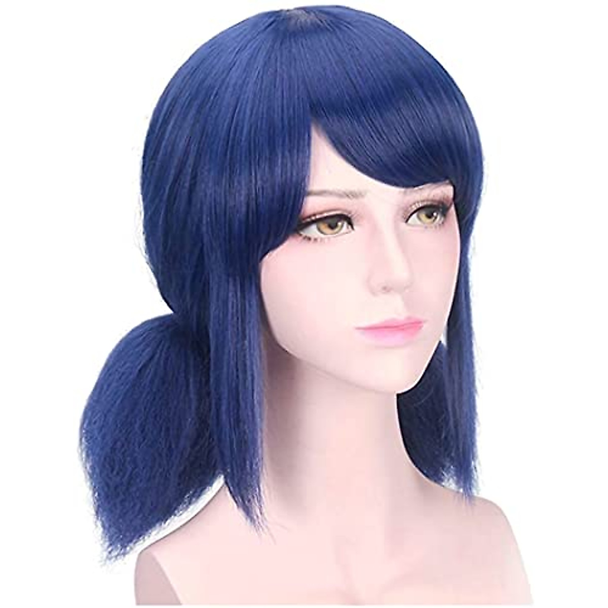 Dailyacc Wig for Girls Costume Dress Up Christmas Cosplay Blue Hair with Tails Gifts…