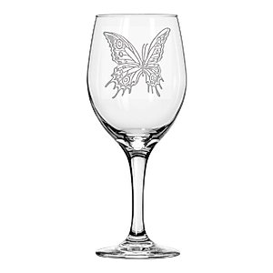 Alankathy Mugs Butterfly wine glass Flying (20 OZ WINE GLASS)