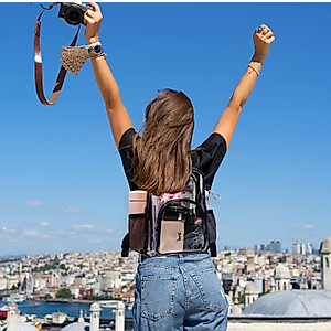 Forzater Small Clear Backpack Stadium Approved, Transparent Clear Mini Backpack with Clear Drawstring Backpack for Sports Events and Beach Travel and Security Check