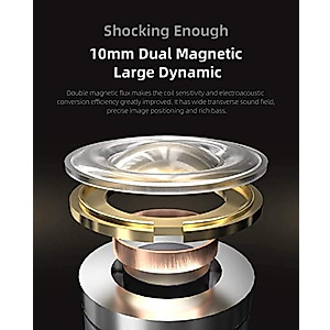 CCA C10 Pro in Ear Monitor,HiFi 1DD 4BA Hybrid Five Drivers in-Ear Earphone,Aluminum Alloy Shell+Resin Cavity Wired Earbuds with 0.75mm CPin Gold Plated Detachable Cable (No Mic, C10pro Black)