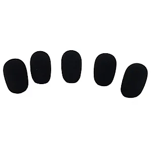 Tetra-Teknica XFFZ5P-BLK Lapel & Headset Microphone Windscreen, Color Black, 5-Pack