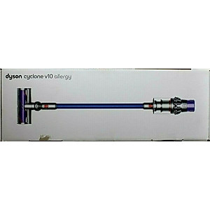 Dyson V10 Allergy Cordless Stick Vacuum Cleaner I Fade-Free Power I 14 Cyclones I Hygienic Bin Emptying I Whole Machine Filtration I Wall Mounted I Up to 60 Min Runtime I Blue + USB-C Adapter