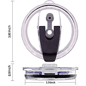 Tumbler Replacement Lids, IHUIXINHE Spill Proof and Splash Resistant Lid for Rambler, Ozark Trail, Rtic, BPA Free & Straw Friendly (30 Oz)