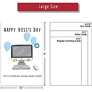 Ziwenhu Cheeky Boss' Day Card for Leader, Humor Boss's Day Card Gift from Employee, Funny Boss Day Card, Employee Appreciation Gift, Hilarious Boss Day Gifts For Women Men