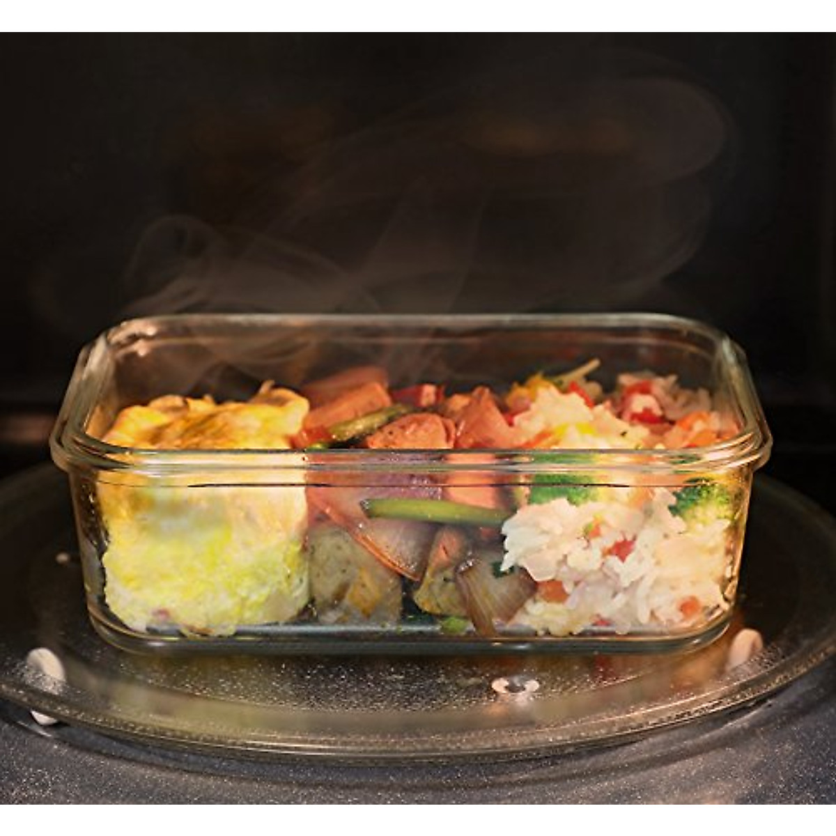 Simplyesta Glass Meal Prep Food Storage Containers BPA free