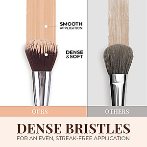 13 Bamboo Makeup Eye Brow Brushes Professional Set - Vegan & Cruelty Free - Eye shadow, Eyebrow, Eyeliner, Blending, Foundation, Blending, Blush, Powder Kabuki Brushes.…