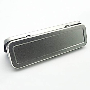 NUOBESTY Tiny Box 5pcs Tinplate Pen Box Metal Pencil Case Rectangular Pen Holder Empty Hinged Tin Box Multi Functional Container for Students Adults Pen Pencil Makeup Brushes Syringe Small Pencil Box