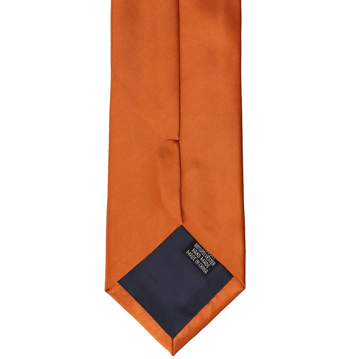 tiemart Premium Solid Color Necktie (Burnt Orange)