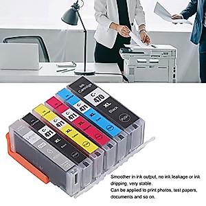 FTVOGUE Ink Cartridge Replacement Printer Ink Cartridge Accessory for PIXMA MG5740 MG6840 MG7740 TS5040 TS6040 TS8040 (BK BK C M Y GY 6 Colors)