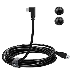 Link Cable 10FT for Oculus Quest 2,High Speed Data Transfer & Fast Charging Cable,USB A to C 3.2 Gen1 Cord for VR Headset and Gaming PC,with 2 Cable Clips1