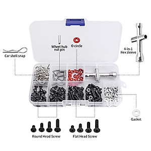 RC Tool Kit - RC Screwdriver(Flat/Phillips/Hex), Screw Kit, Pliers, Wheel Wrench, Tray for RC Car FPVDone Quadcopter Helicopter Boat Compatible with Traxxas, Axial, Redcat, HPI, Losi RC Repair Tools