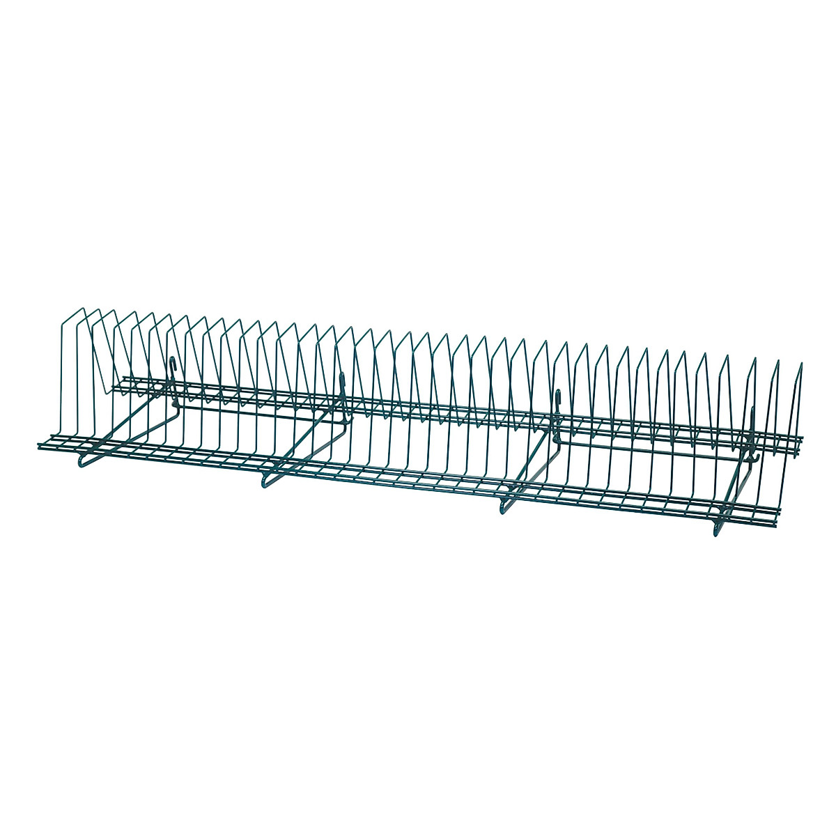 FSE Quantum SG-TDR461410P Store Grid Tray Drying Rack, 46-1/2"W x 14"D x 11-1/4"H, Green epoxy Finish, NSF