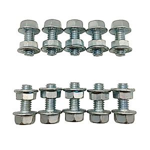 goodparts 516 Flanged Hex Head Bolts, 516 Flanged Nuts, Flanged Hex Head Screws, Grade 5, Fully Threaded, 10 Pack (516 inch -18 x 34 inch )