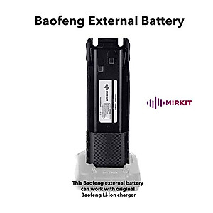 2PCs 3800 mAh Mirkit Replacement Batteries BL-8 Li ion 7.4V for Baofeng UV-82HP, UV-82HPL, UV-82, UV-82C, UV-82X, Two-Way Ham Radios, Rechargeable Extended Batteries by Mirkit Radio, USA Warranty