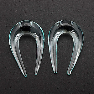 Stuppendux Clear Ear Glass Spiral Tapers Plugs Tunnels Expander Hanger Gauges Earrings Stretching Body Piercings Jewelry Gauges 0g 8mm