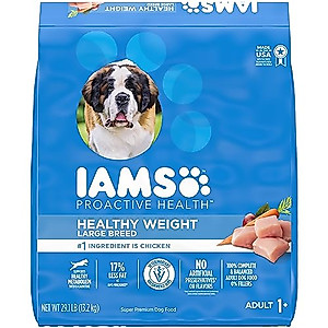 IAMS Proactive Health Healthy Weight Control Large Breed Adult Dry Dog Food with Real Chicken, 29.1 lb. Bag