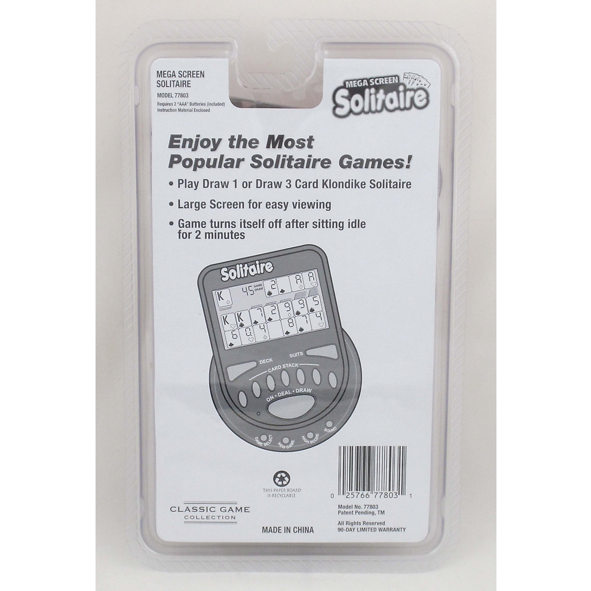 MegaScreen Solitaire Handheld Game