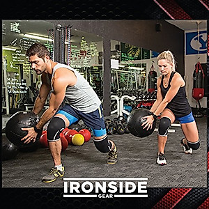 Knee Sleeves (1 Pair) 7mm Neoprene Thick Compression Knee Brace Support for Weightlifting, Powerlifting, Squatting & Fitness Training for Women and Men Black (MEDIUM)