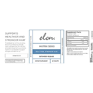 Elon Complete Kit for Thinning Hair – Elon Essential Shampoo and Conditioner Set + Matrix 5000 Hair Growth Supplement – NO Sulfates, Parabens or Phthalates